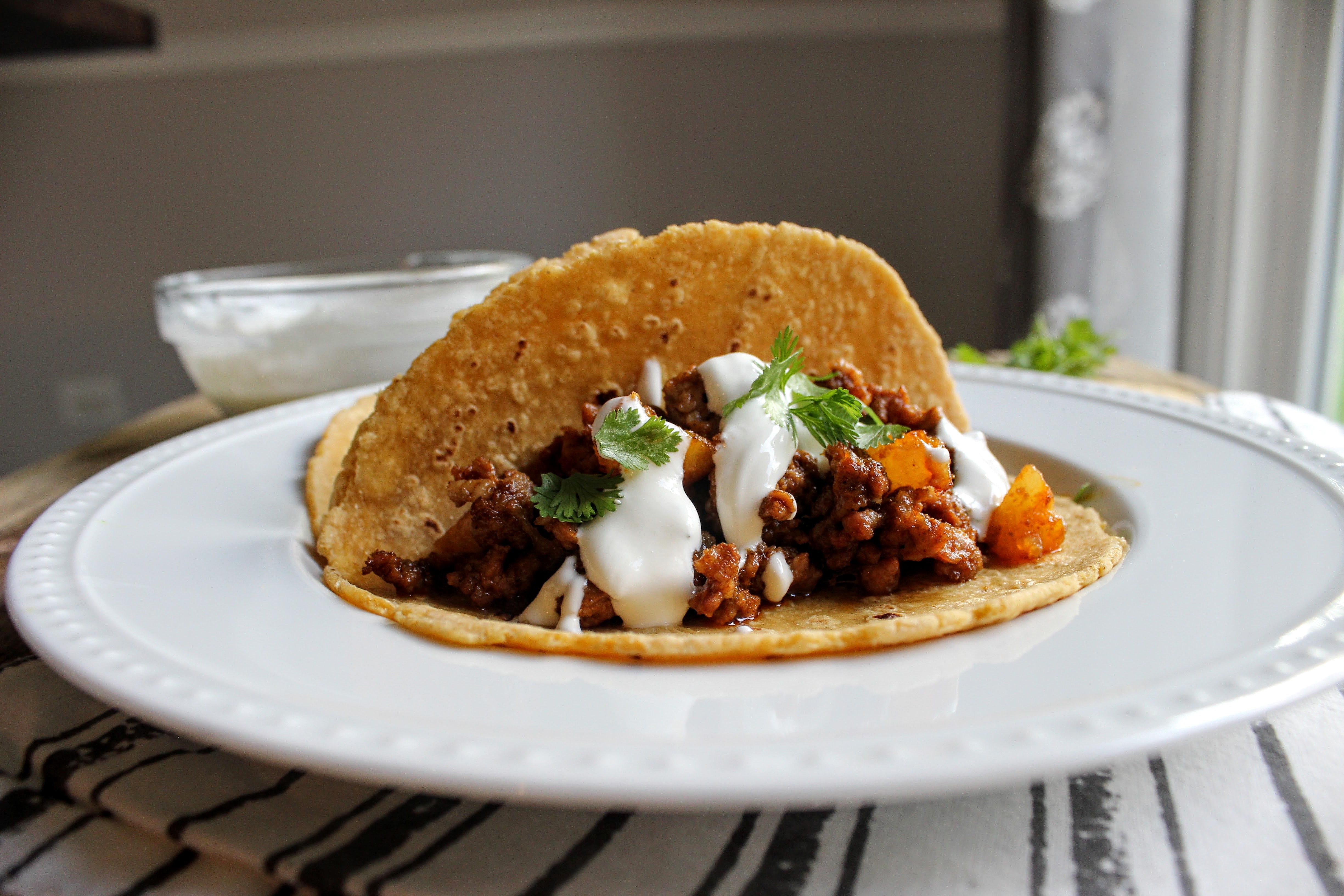 Chorizo and Potato Tacos – Marina Makes