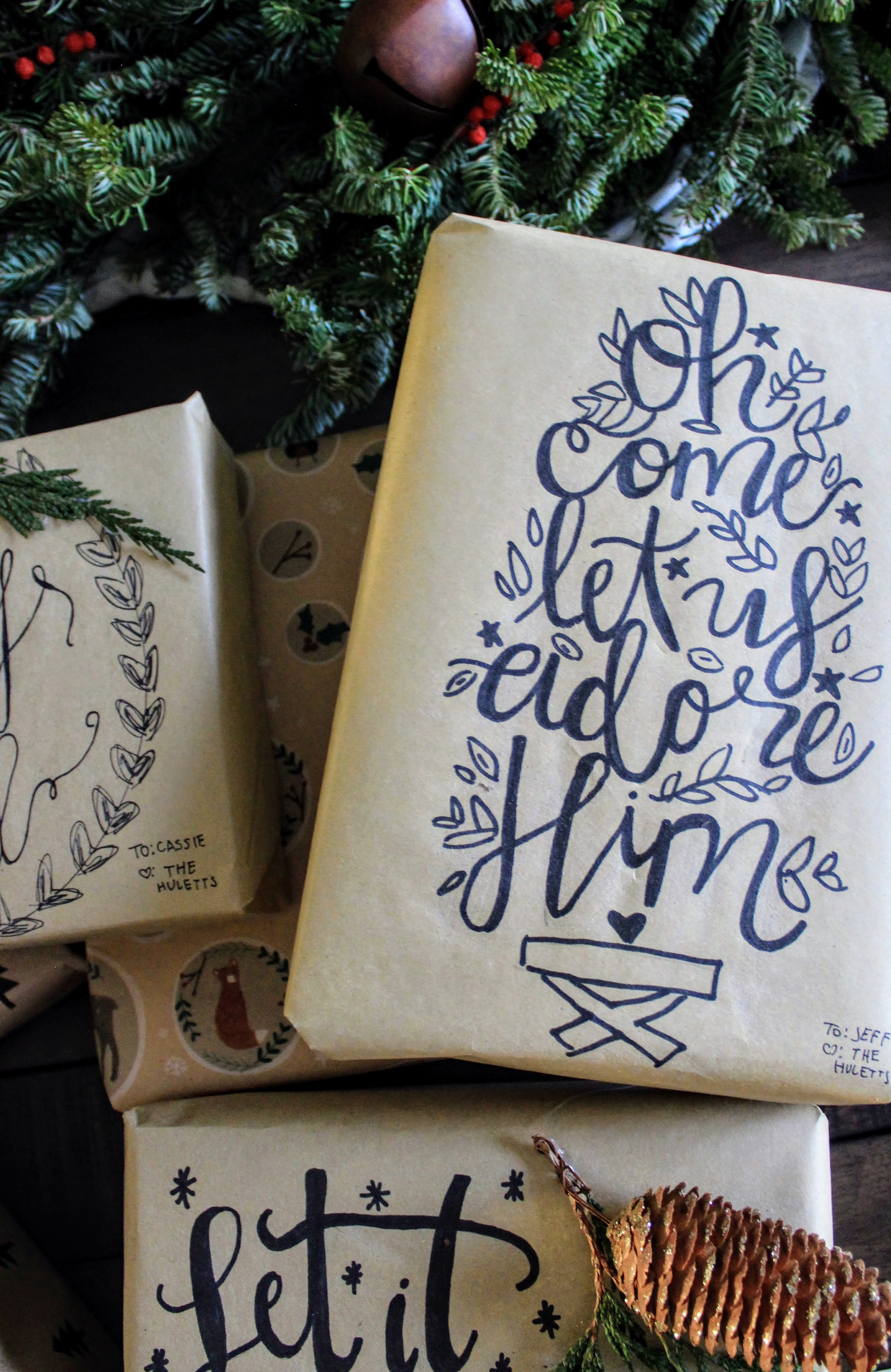 Handwritten Christmas Wrapping – Marina Makes
