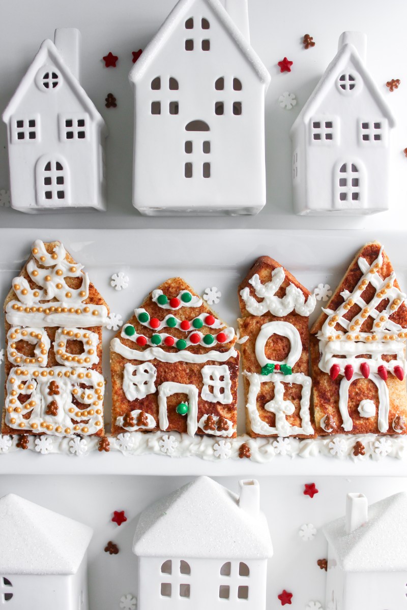 Gingerbread house french toast – Marina Makes